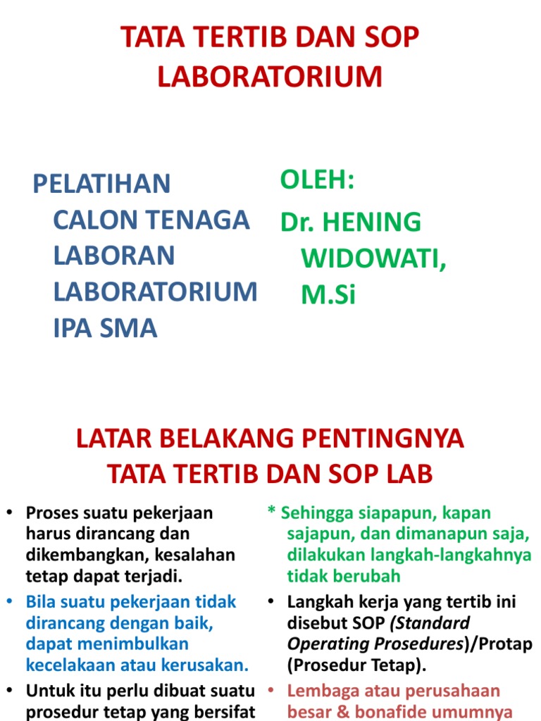 Tata Tertib & Sop Lab Ok | PDF | Bisnis | Teknologi & Rekayasa