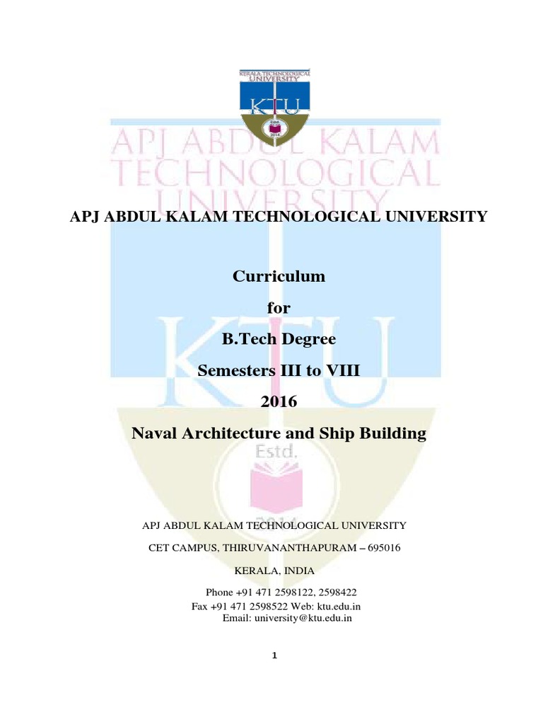 Naval Architecture Syllabus | PDF | Naval Architecture | Ships