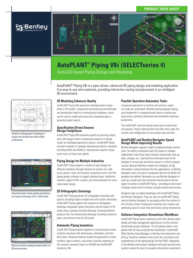 Pds Autoplant Piping LTR en LR | PDF | 3 D Modeling | Microsoft Sql Server