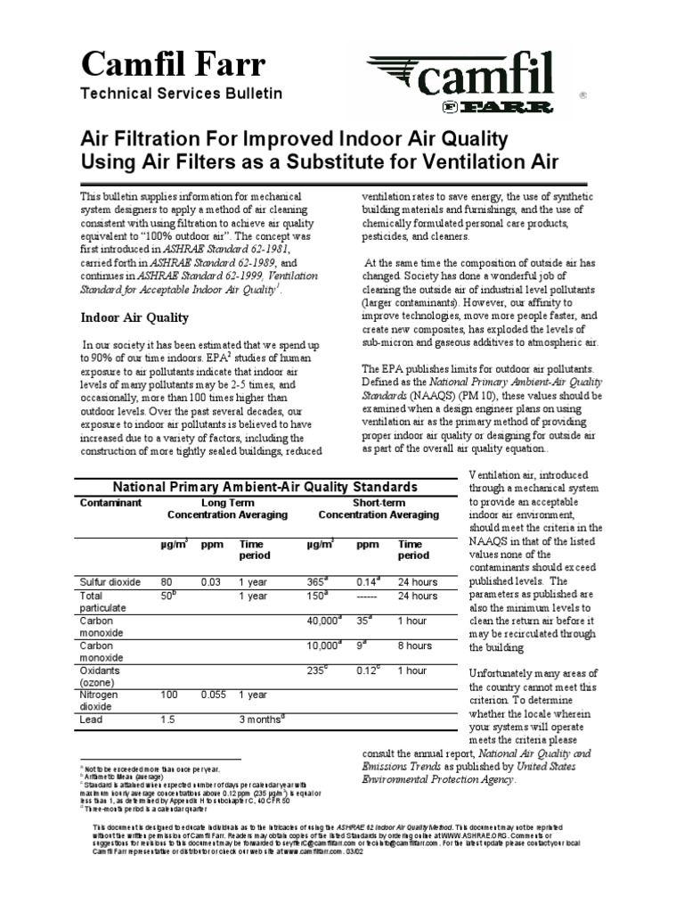 Camfil Farr: Air Filtration For Improved Indoor Air Quality Using Air ...