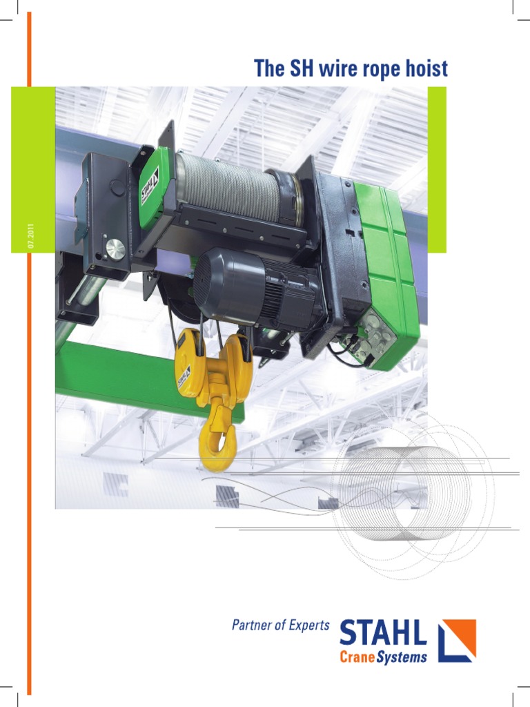 Stahl - SH Wire Rope Hoist Brochure | PDF | Crane (Machine) | Switch