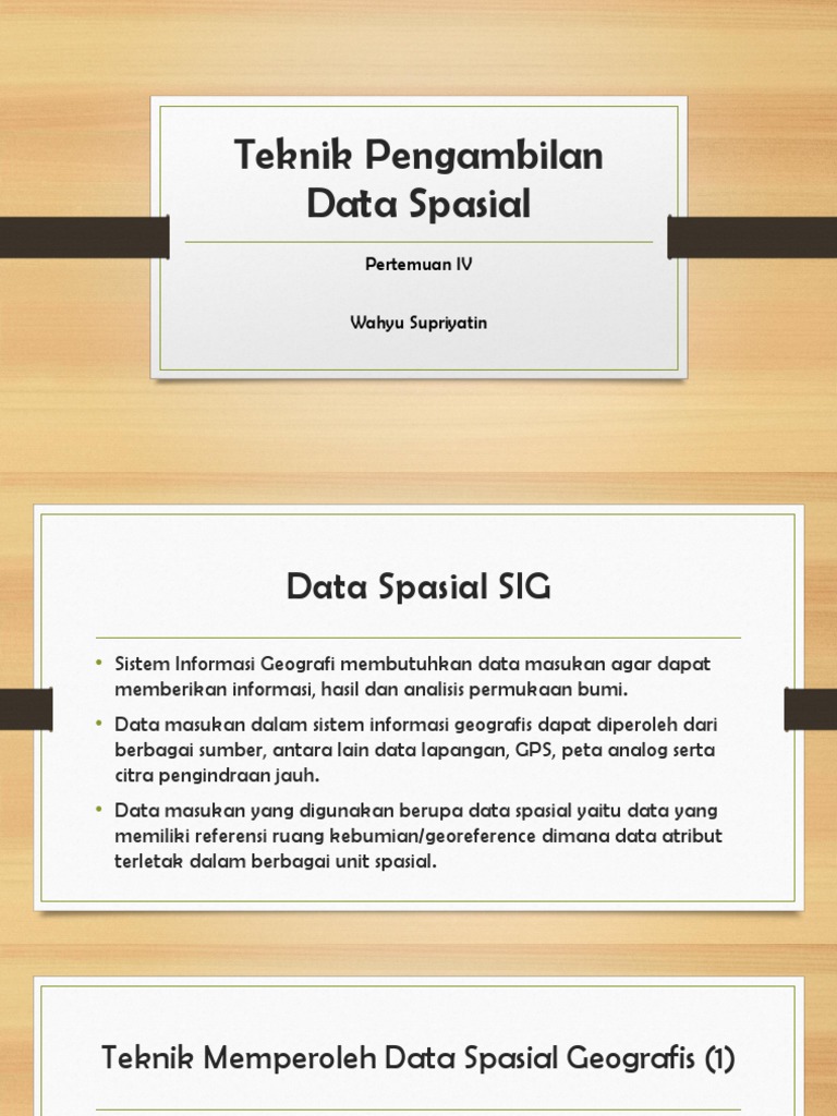 Teknik Pengambilan Data Spasial SIG | PDF | Teknologi & Rekayasa