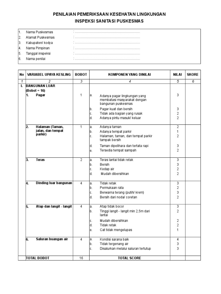 8.5.1.1.c. Form-Ikl-Puskesmas | PDF