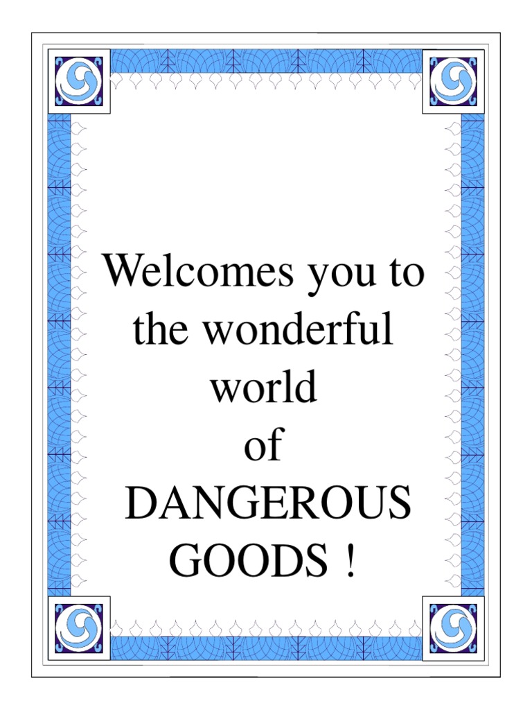 Training Curriculum for the Safe Transportation of Dangerous Goods by ...