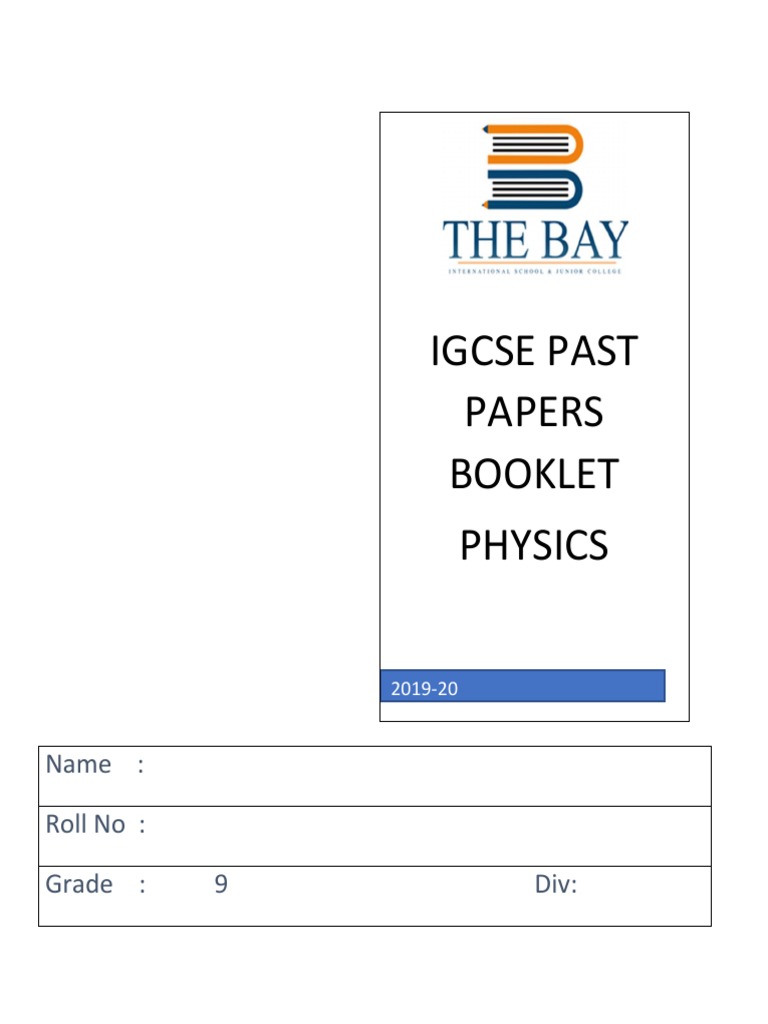 Class 9 IGCSE Physics Past Papers | PDF | Computing And Information ...