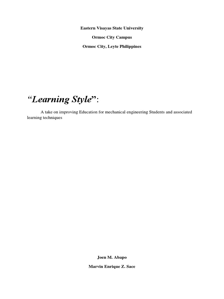 Eastern Visayas State University | PDF