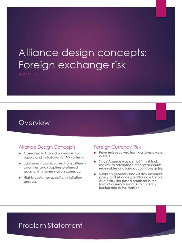 Alliance Design Concepts | PDF | Exchange Rate | Hedge (Finance)