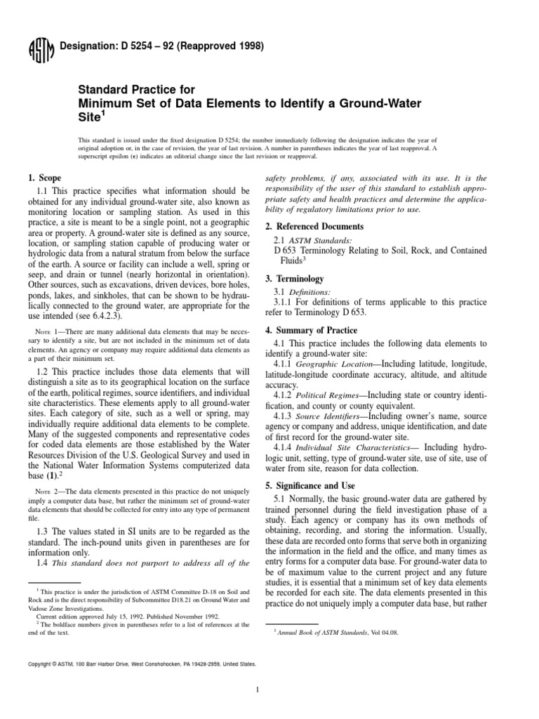 Astm D5254 | Download Free PDF | Earth Sciences | Geography