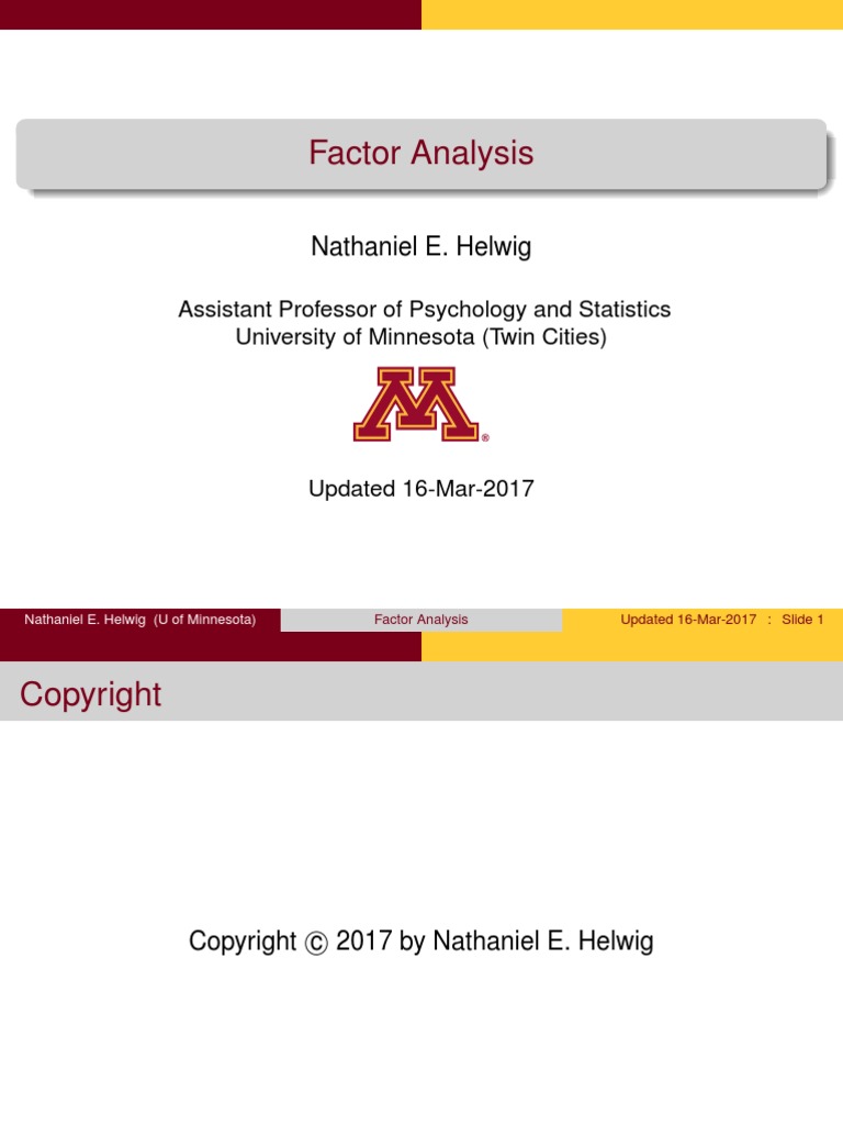 Factor Analysis Pdf Factor Analysis Principal Component Analysis