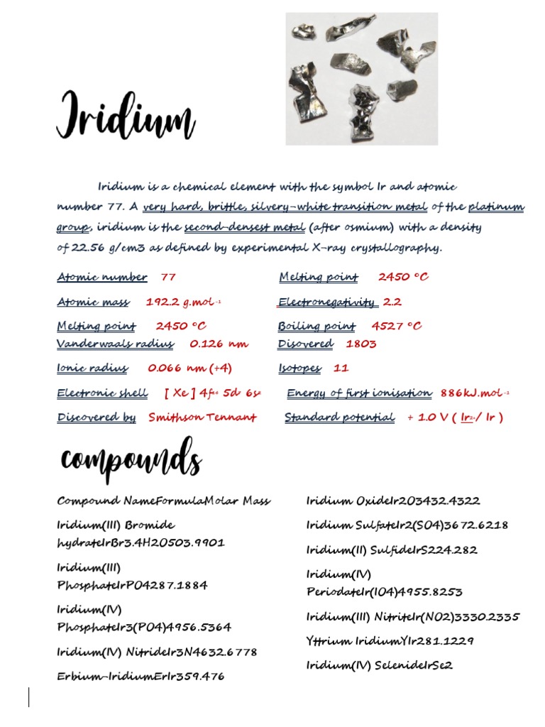 Elements!!!!!!!! | PDF | Sets Of Chemical Elements | Transition Metals