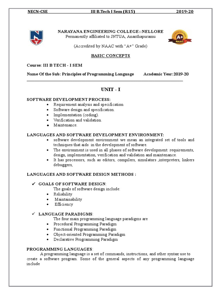 PPL CDF | PDF | Inheritance (Object Oriented Programming) | Scope (Computer Science)