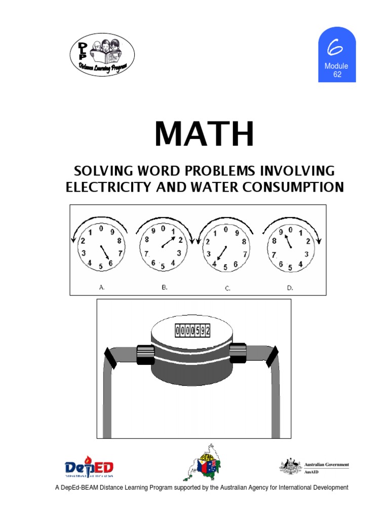 Math 6 DLP 62 - Solving Word Problems Involving Electricity and Water Consumption | PDF ...
