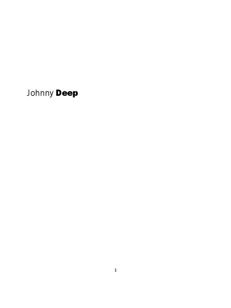 Johnny Deep Overview | PDF