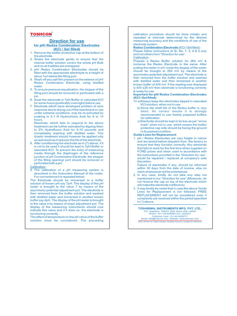 PH Meter Manual | PDF | Ph | Analytical Chemistry