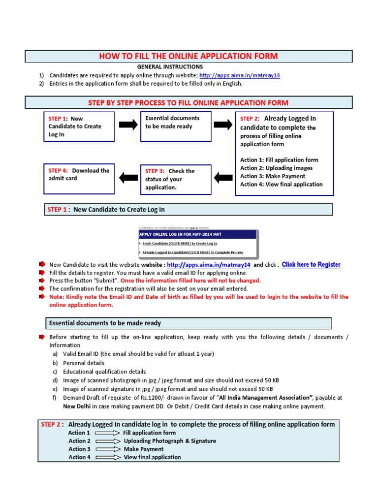 Step by Step Process To Fill Online Application Form | PDF | Debit Card ...