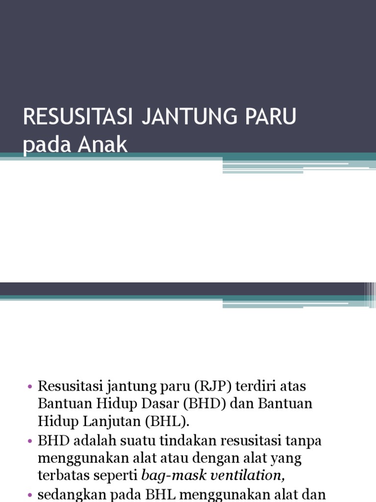 Alur RESUSITASI ANAK | PDF