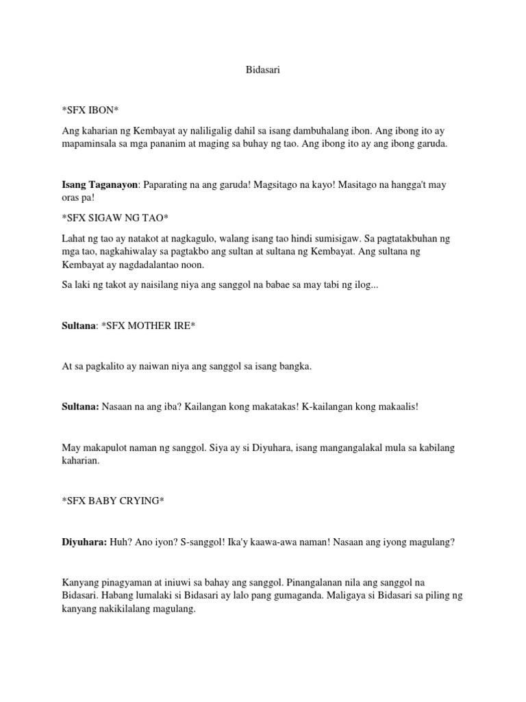 Bidasari Script | PDF