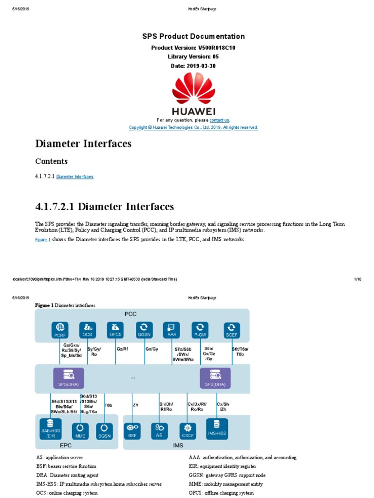 Diameter Interfaces | PDF | Ip Multimedia Subsystem | Internet Protocols