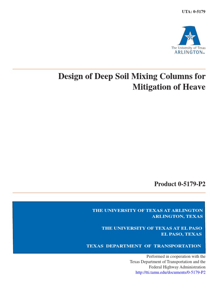 Design of Deep Soil Mixing Columns for Mitigating Heave | PDF | Soil ...