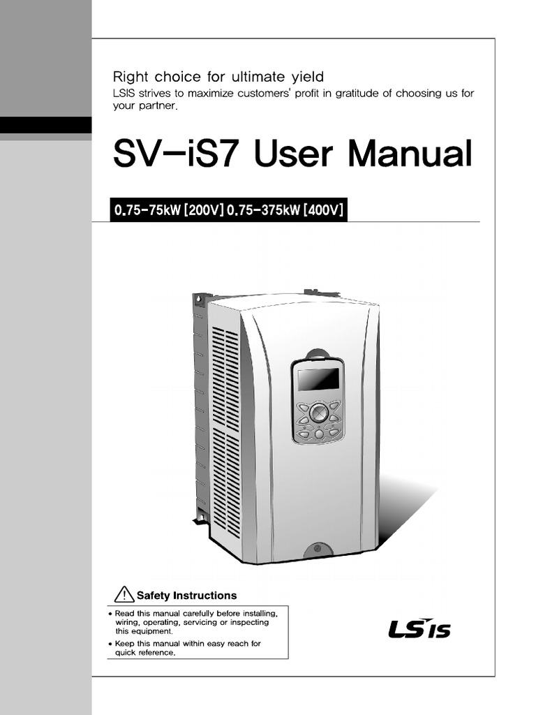Lsis Is7 Simple Usermanual PDF | PDF | Power Inverter | Electric Motor