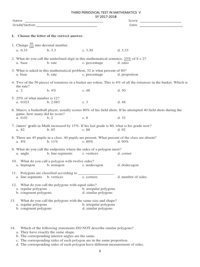 3rd Periodical Test - ALL SUBJECTS | PDF | Circle | Polygon