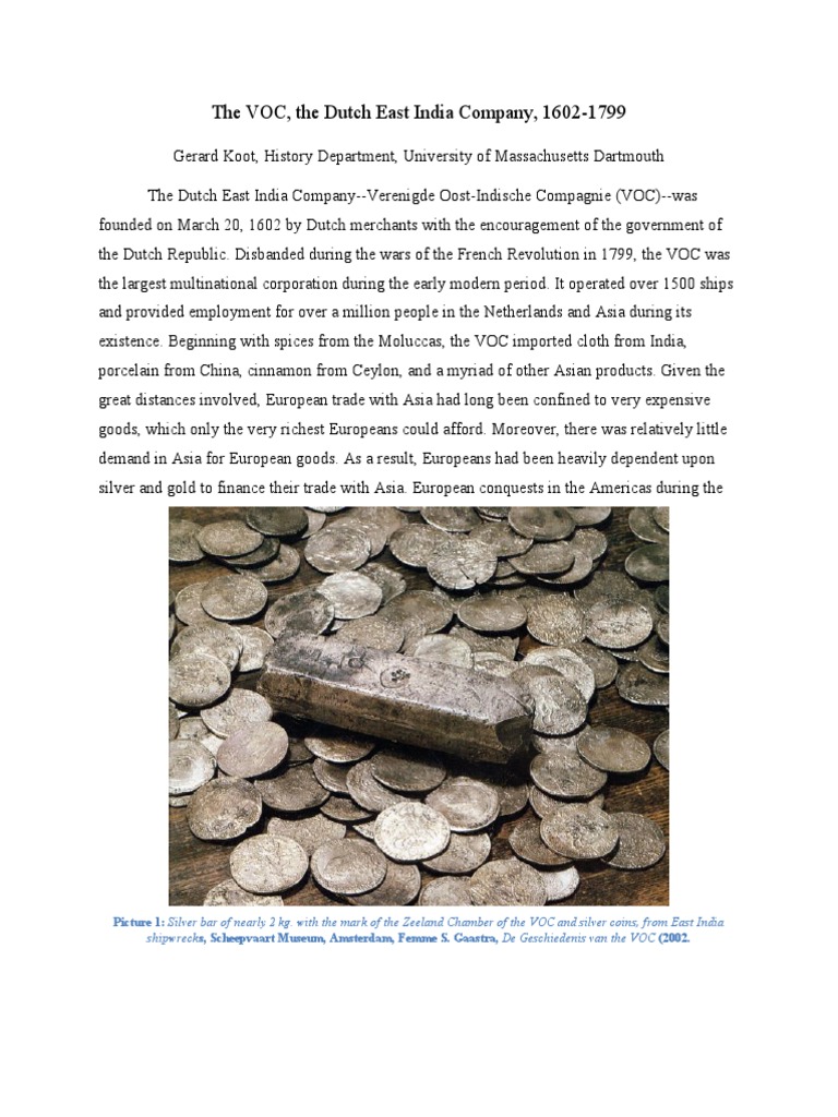 The VOC, The Dutch East India Company, 1602-1799 | PDF | Stocks | East ...