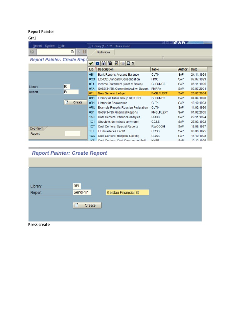 Report Painter Guide for Account Setup | PDF