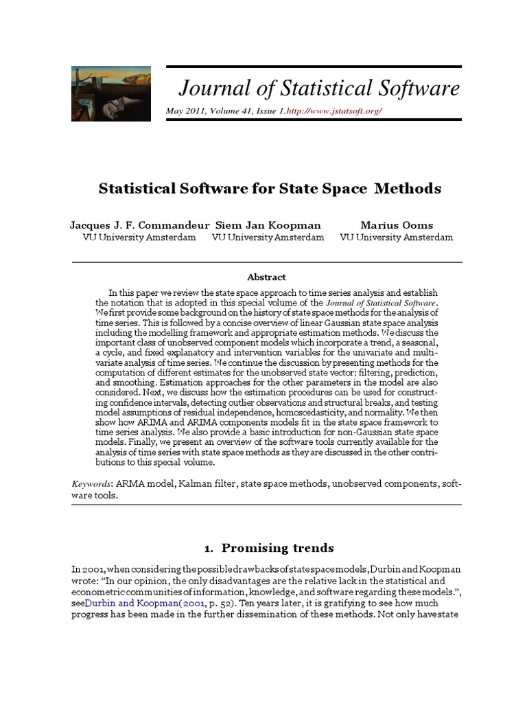 Journal of Statistical Software | PDF | Time Series | Autoregressive Integrated Moving Average