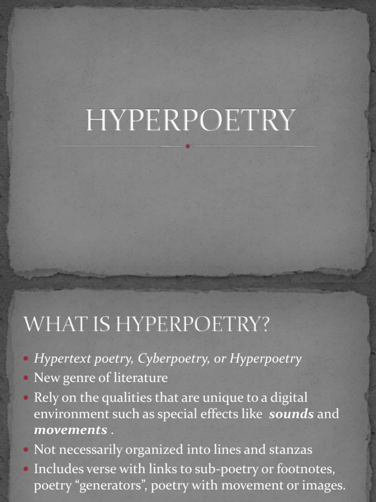 Hyper Poetry | PDF