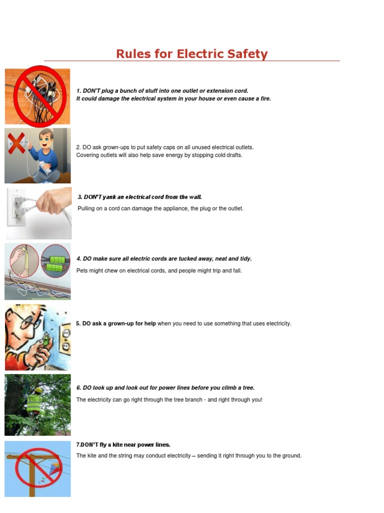 Rules For Electric Safety | PDF | Power Engineering | Electromagnetism