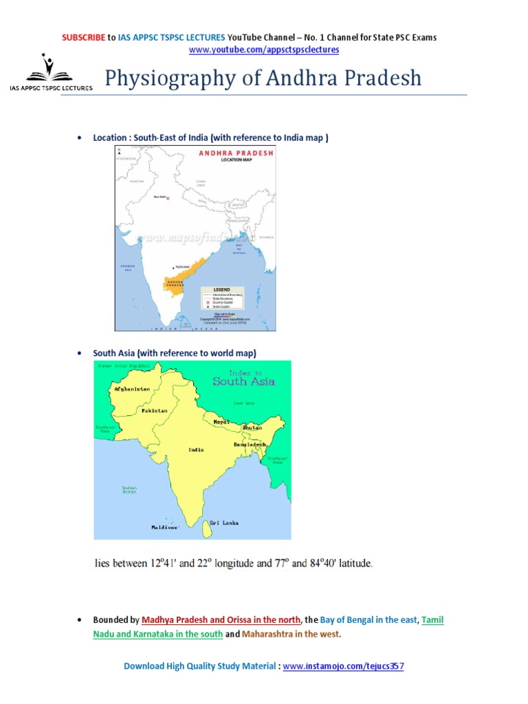 Andhra Pradesh Geography Overview | PDF | Nature