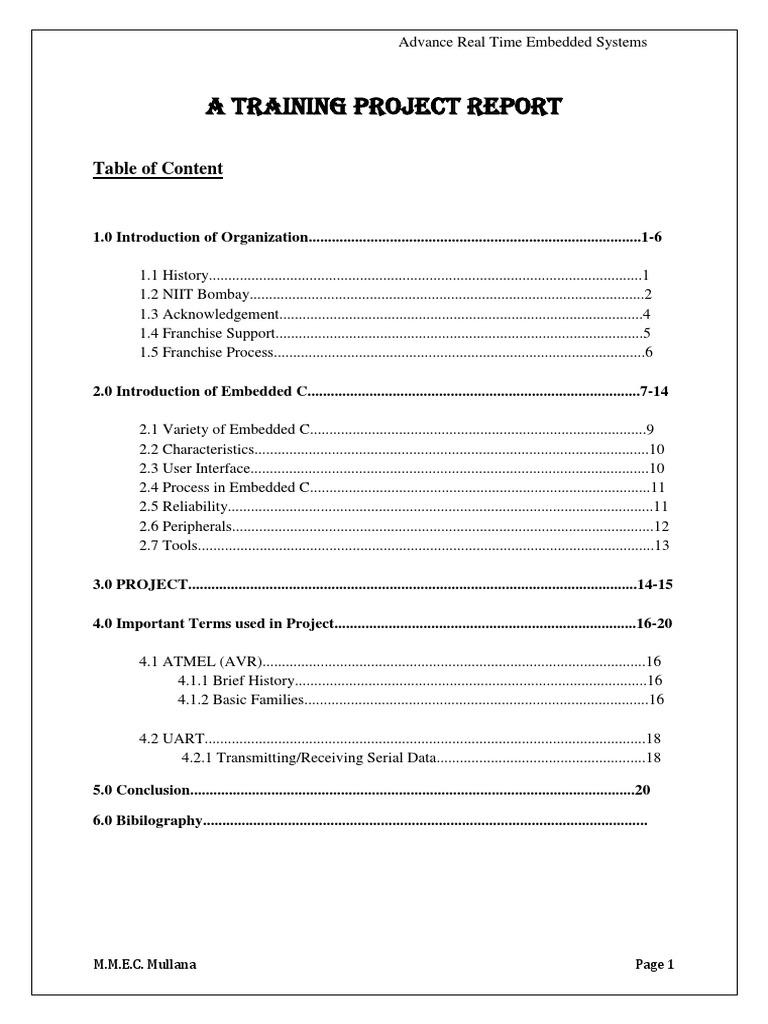 Training Report On AVR | PDF | Embedded System | Electronic Engineering