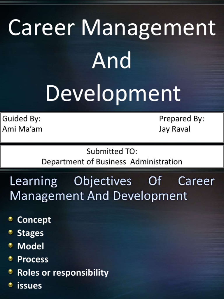 Career Management and Development Overview | PDF | Employment | Goal