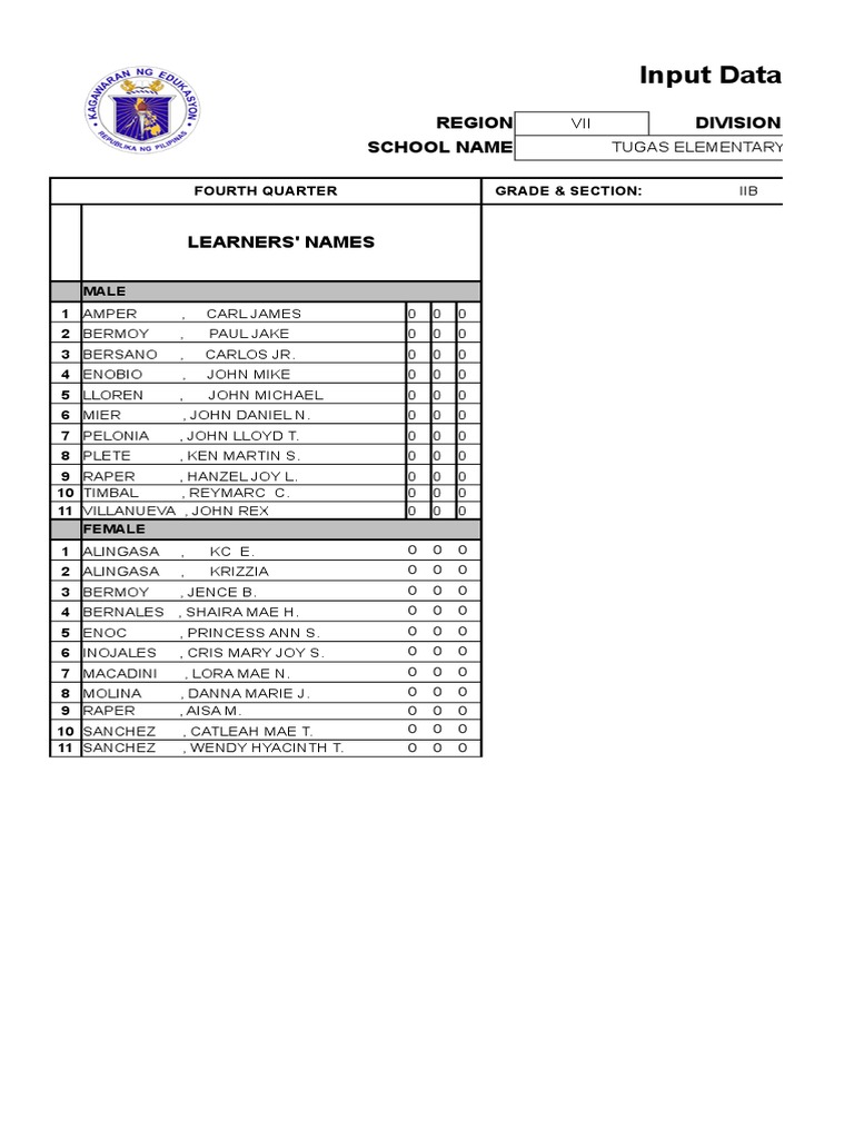 Grade 2, Grade First Quarter | PDF | Learning