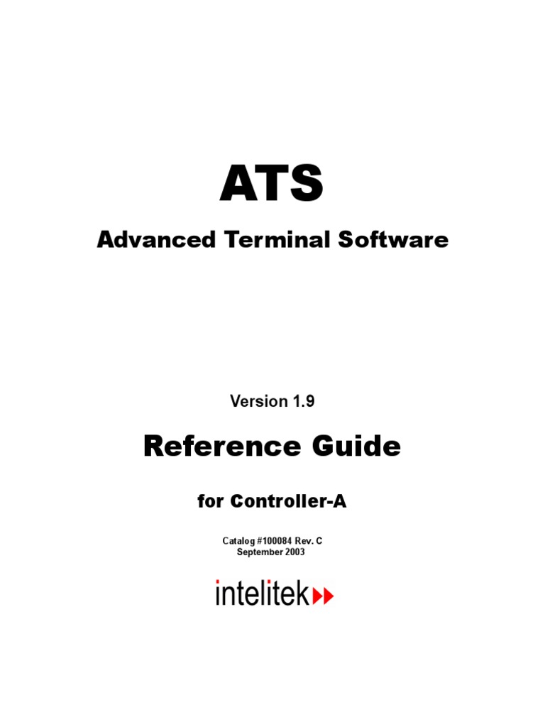 ATS - Advanced Terminal Software v. 1.9 (Reference Guide - Controller A ...