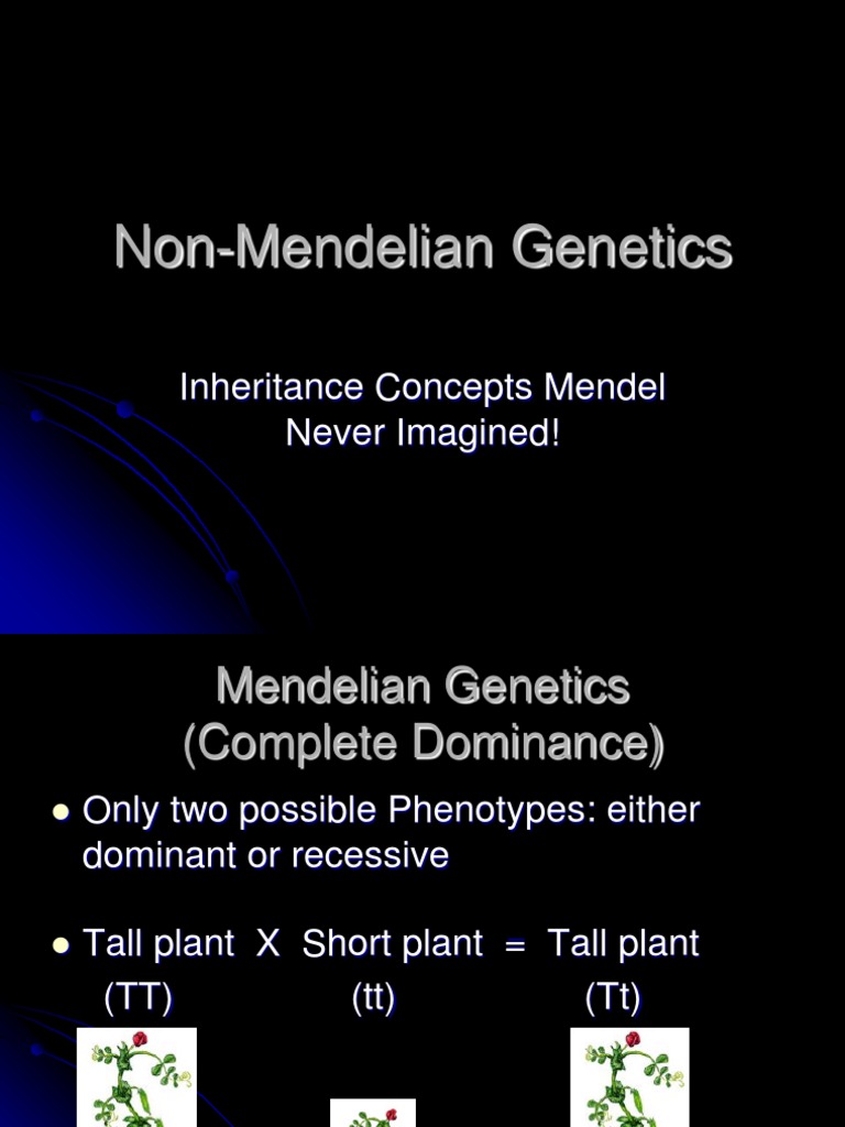 Non-Mendelian Genetics Overview | PDF | Dominance (Genetics) | Zygosity