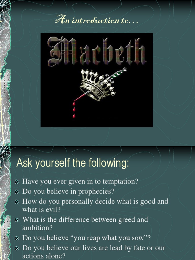 Introduction To Macbeth Cross | PDF | Macbeth | Shakespearean Tragedies