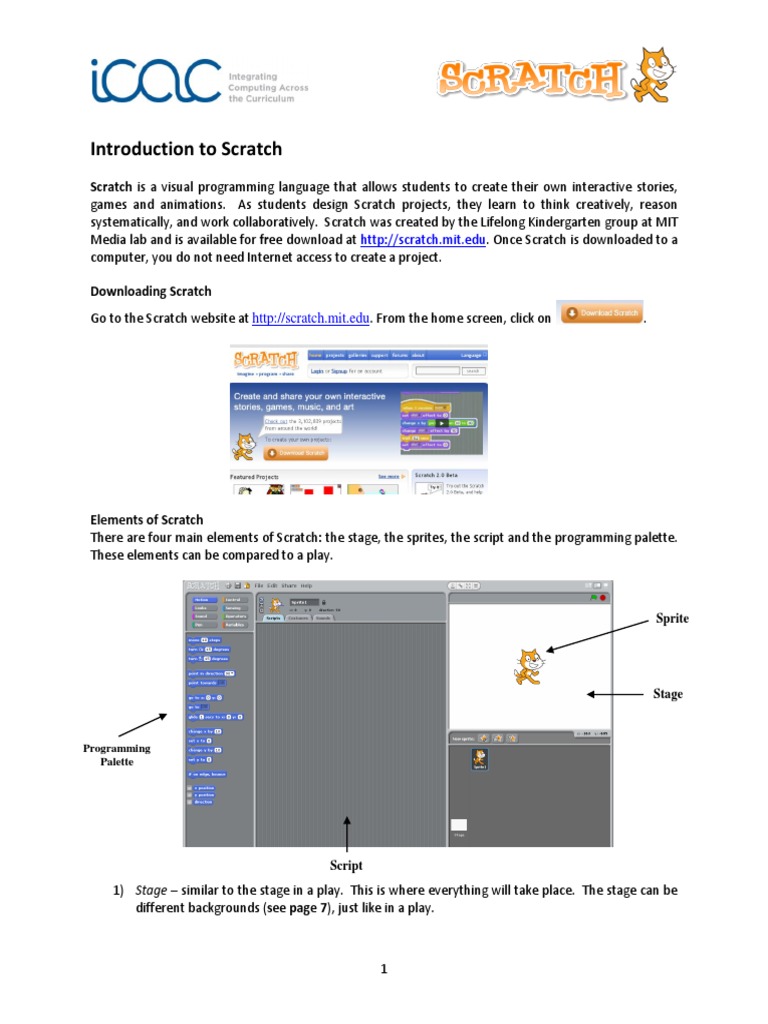 Intro To Scratch | PDF | Scratch (Programming Language) | Computing