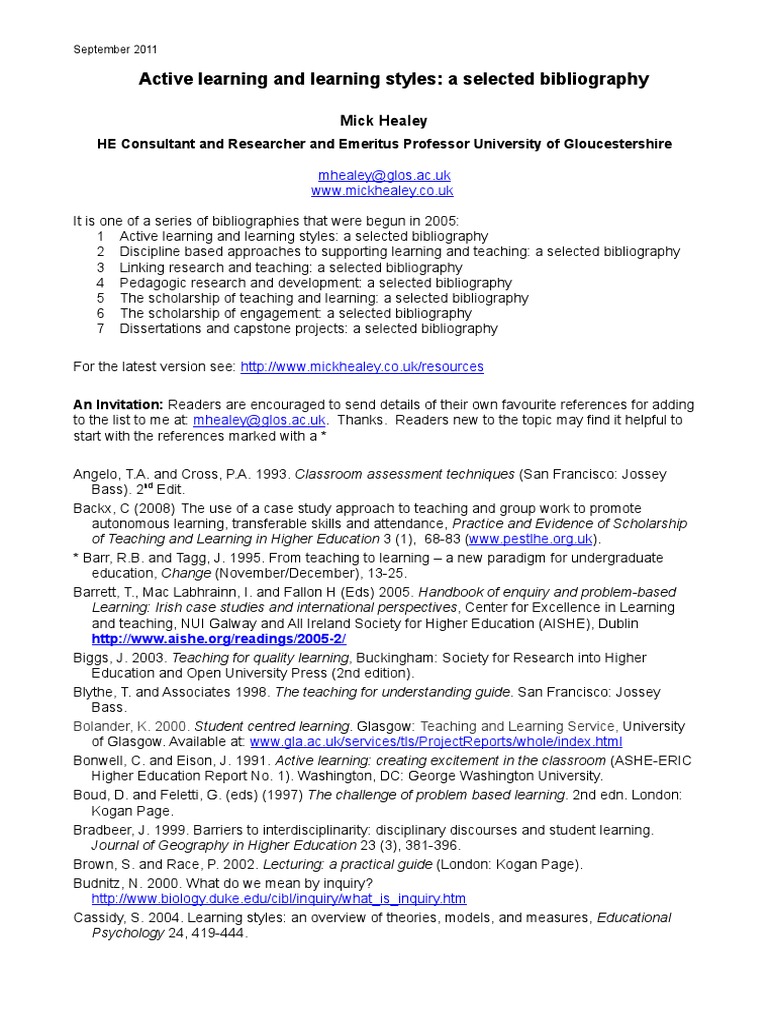 Annotated Bibliography on Active Learning: A Comprehensive List of ...