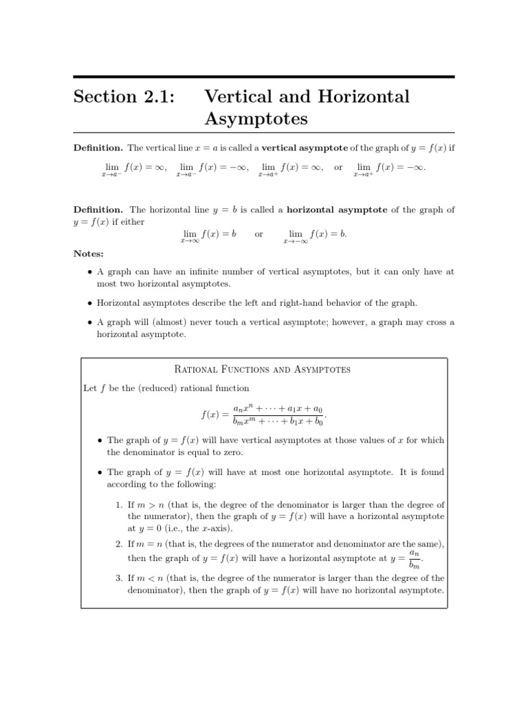 Vertical Horizontal PDF | PDF | Asymptote | Fraction (Mathematics)