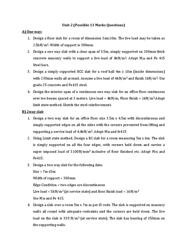 13 Marks Only | PDF | Beam (Structure) | Bending