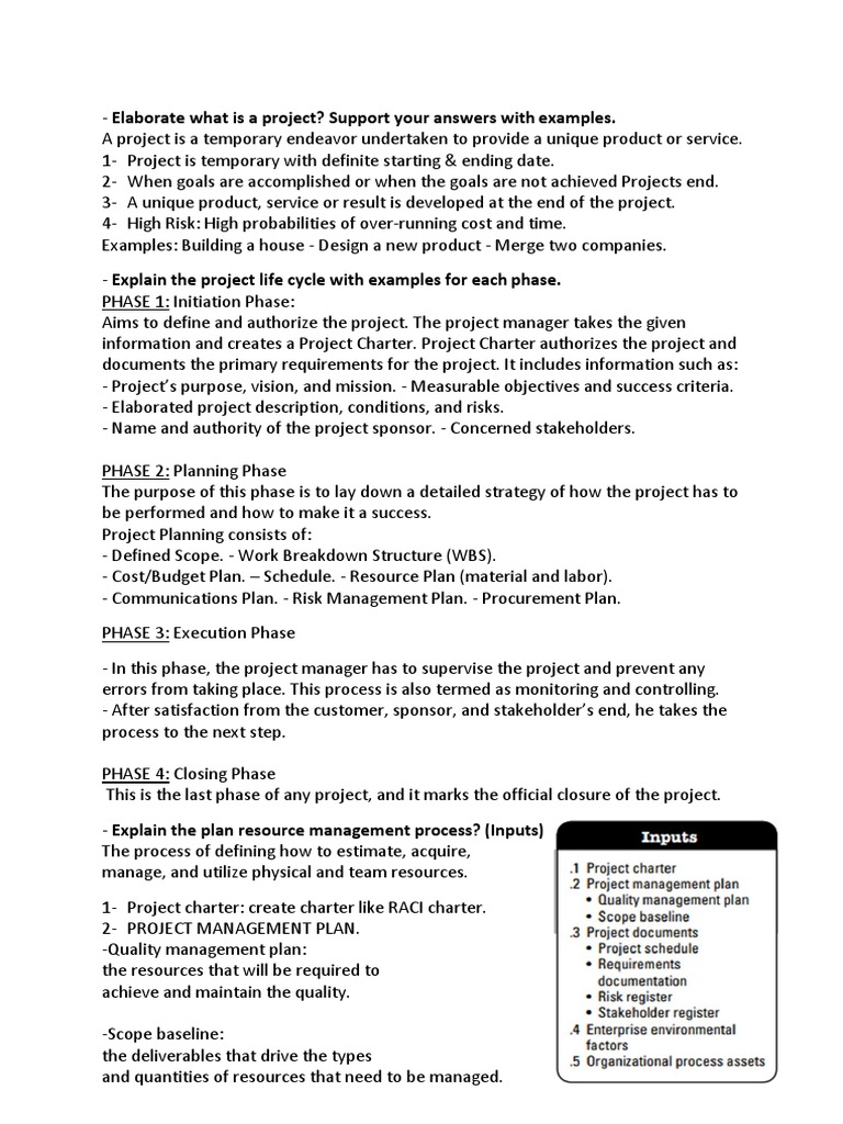 Project Q Exam Answers | PDF | Project Management | Data Analysis