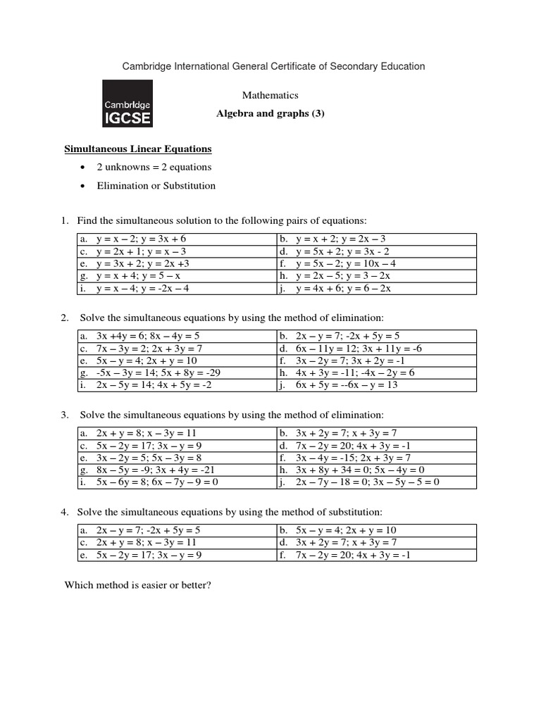 Lesson 3 | PDF | Equations | Algebra