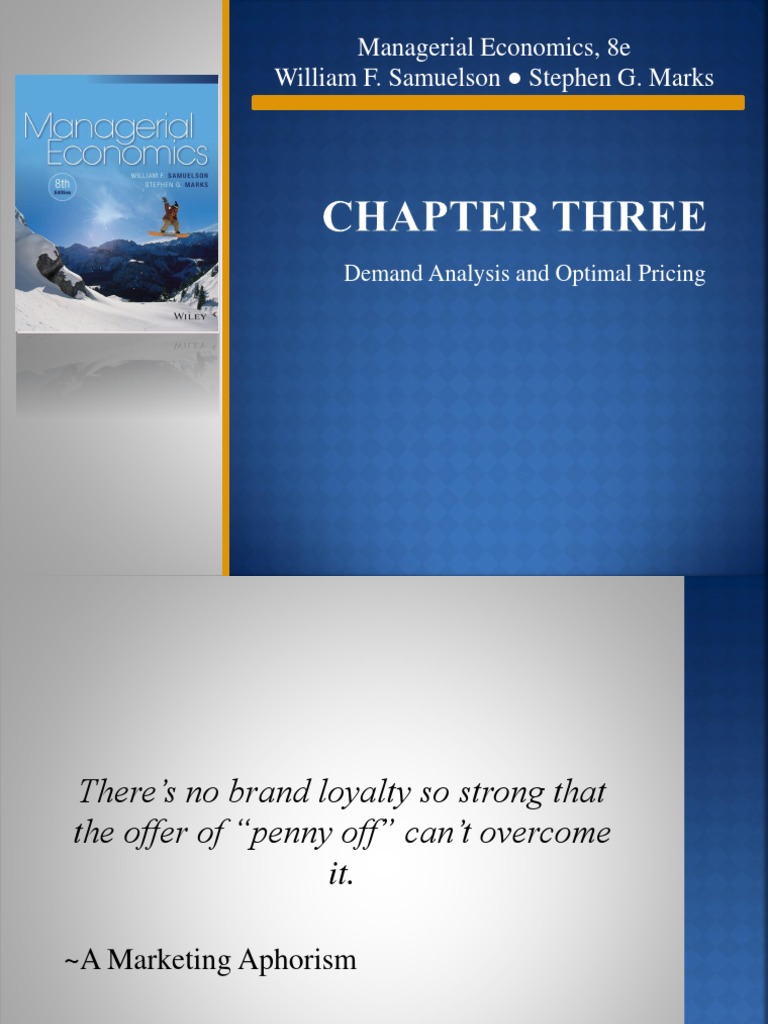 Managerial Economics, 8e William F. Samuelson Stephen G. Marks | PDF