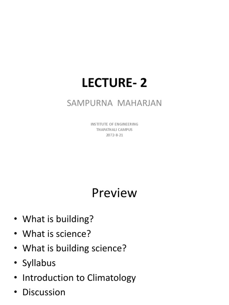 Building Science | PDF | Weather | Climate