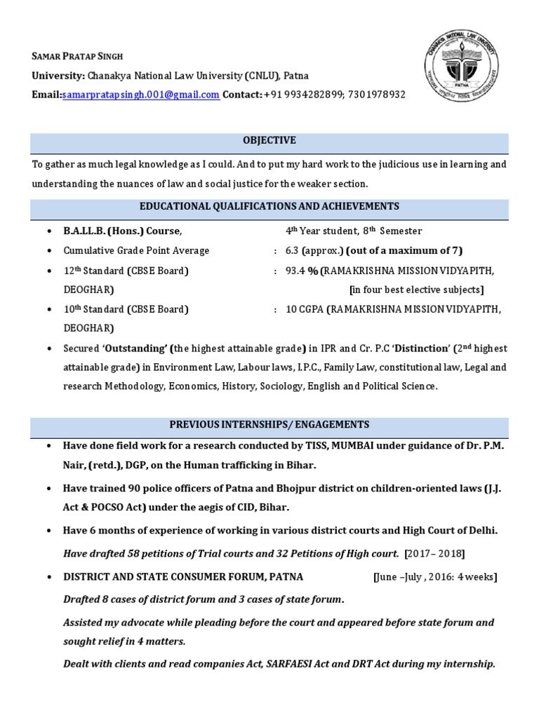 Samar CV ICC 16-01-2019 (AutoRecovered) PDF | Download Free PDF ...