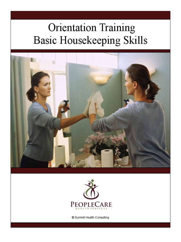 Basic Housekeeping Skills Pdf Dishwasher Housekeeping