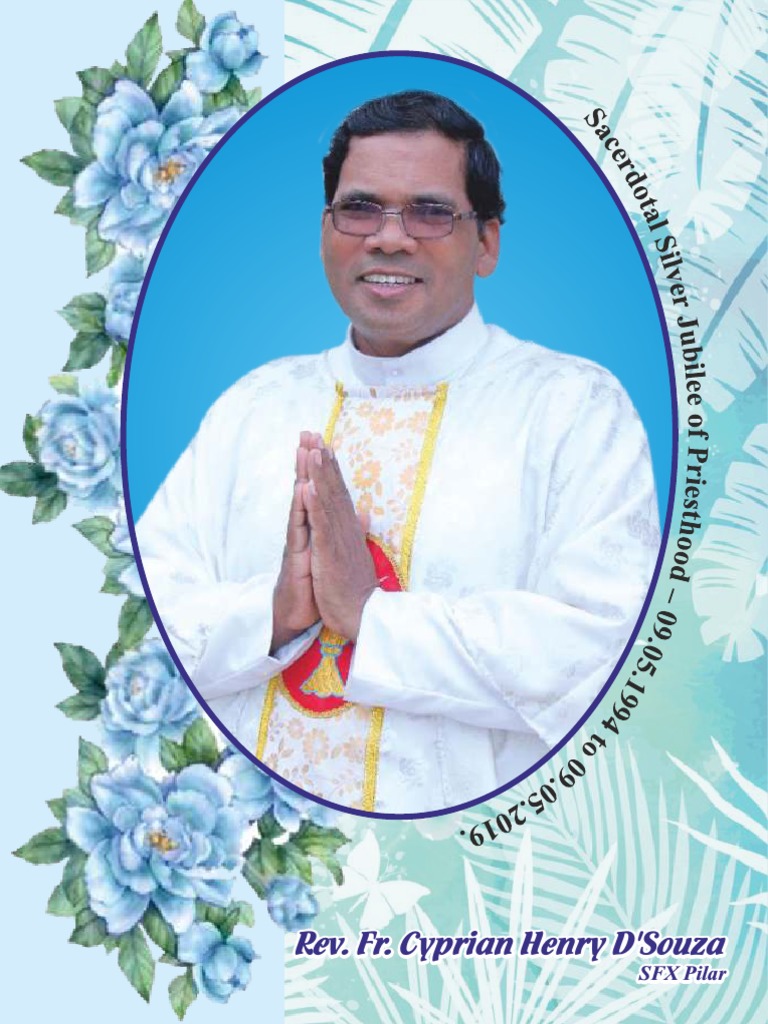 Rev. Fr. Cyprian Henry D'souza Silver Jubilee Souvenir | PDF | Clergy ...