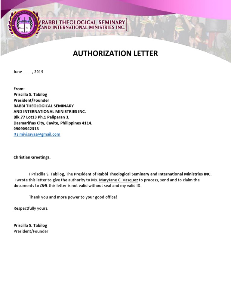 Authorization for Document Processing | PDF | Social Science | Religion & Spirituality
