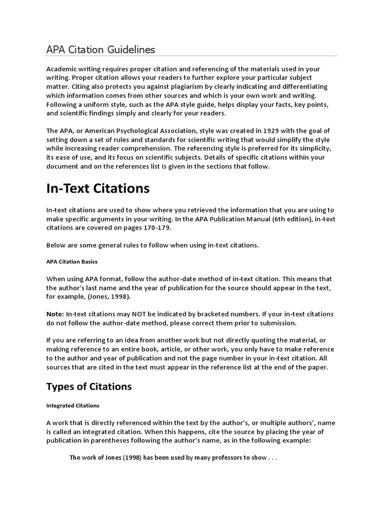 APA Citation Guidelines | PDF | Citation | Digital Object Identifier